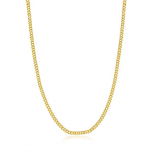CHOW SANG SANG 999.9 24K Solid Gold Price-by-Weight 10.85g Gold Simple Curb Necklace for Women 09533N | 17.7", (45 CM)