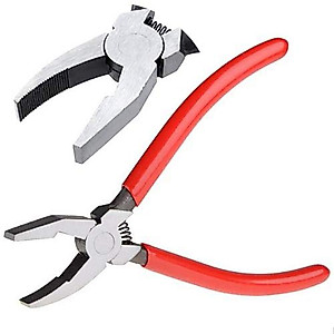 Qovydx 2Pcs Glass Grozer Running Pliers Glass Cutting Tool Kit Stained Glass Grozing Breaking Pliers Glasses Cutters Tools Starter Kits