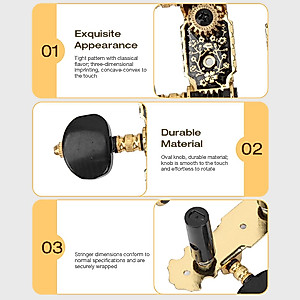 Acoustic Guitar Guitar Machine Heads Tuning Keys Pegs 1:18 Tuners Machine Heads Replacement 3L3R