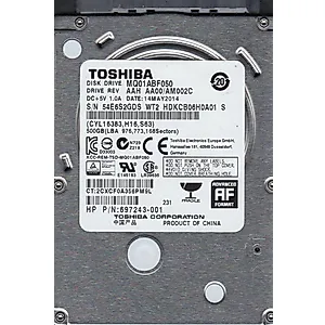 MQ01ABF050, AA00/AM002C, HDKCB06H0A01 S, Toshiba 500GB SATA 2.5 Hard Drive