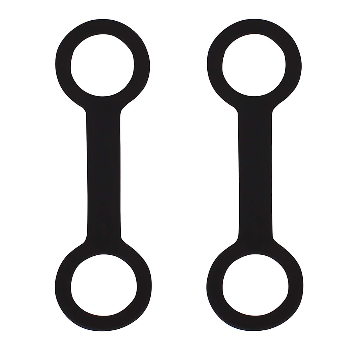 CERES CHILL Water Bottle Strap Handle Carrier fits 8oz to 28oz in Size, Silicone Strap Makes Any Bottle Handheld. for Runners & Joggers Anti Slip Grip & Drop Protection (2-Pack, Black, Small)