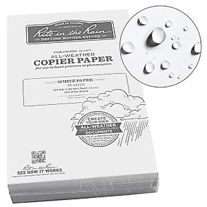 Rite In The Rain Weatherproof Laser Printer Paper, Tabloid Paper Size 11" x 17", 32# White, 500 Sheet Pack (No. 321117)