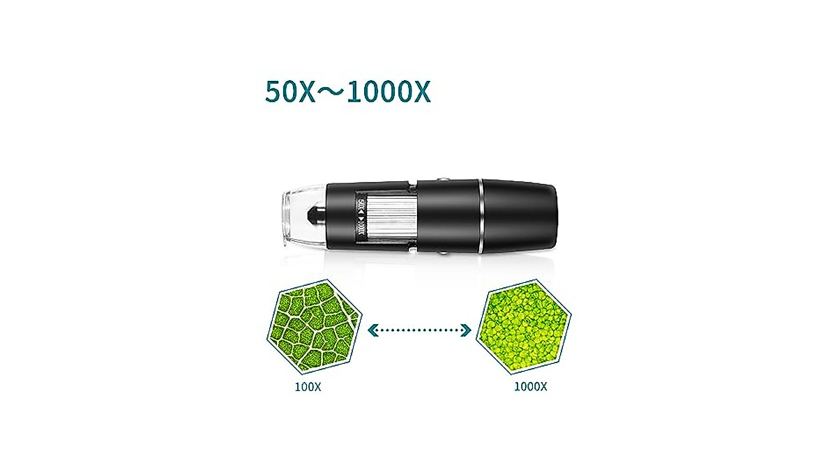 Wireless Handheld Digital Microscope 50x-1000x Magnification for Kids ...