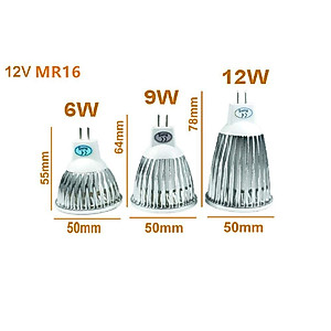 Halogen Light Bulb High Power Led Mr16 Gu5.3 Cob 6 W 9 W 12 W Dimbar Led Cob Headlight Cool Wit Mr 16 12V Bulb Lamp Gu 5 3 220V-Cold White_Gu10 12W 220V