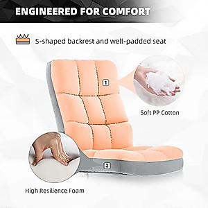 YAMASORO Velvet Office Chairs High Back Executive Chair with Flip-up Arms Home Office Desk Chair with Wheels for Adult (Grey)