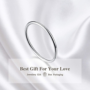 MADEONE ✦Mothers Day Gifts Thin Rings Thumb Rings For Women Size 2-11 925 Sterling Silver 14K Gold Plated High Polish Minimalist Stackable Rings 1mm Ring Engagement Ring for Women.