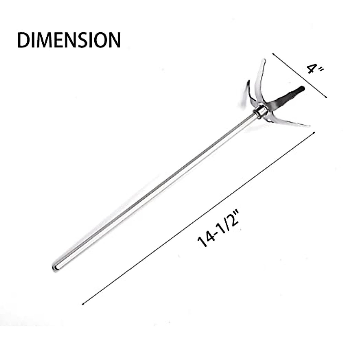 BBQ-PLUS Stainless Steel Pork Puller Used with Standard Hand Drill (4 Inch)