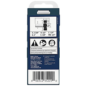 BOSCH 85614MC 1/2 In. x 1/2 In. Carbide-Tipped Rabbeting Router Bit