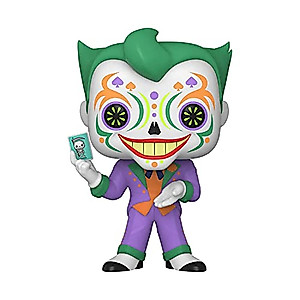 Funko POP Heroes: Dia De Los DC - Joker (Glow in The Dark), Amazon Exclusive, Multicolor, (58173)