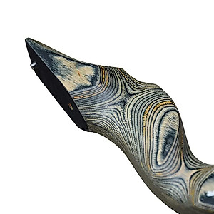 OBTOUTDOOR Original Black Hunter Takedown Recurve Bow 60inch 20lbs 25lbs with Bamboo Core Limbs Archery Hunting Target Practice (25LBS)