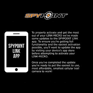 SPYPOINT Link Micro with 16GB MicroSD (Smallest on The Market!) Wireless/Cell Trail Camera, 4 Power LEDs, Fast 4G Photo Transmission w/Preactivated SIM, Fully Configurable via App (Link-Micro-V)