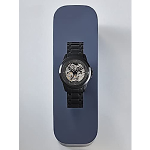 Relic by Fossil Men's Cameron Automatic Self-Winding Stainless Steel IP Skeleton Dial Watch, Color: Black (Model: ZR12110)