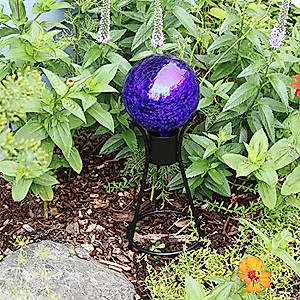 Achla Designs GBS-14S Trestle III Spiked Globe Stand, Black