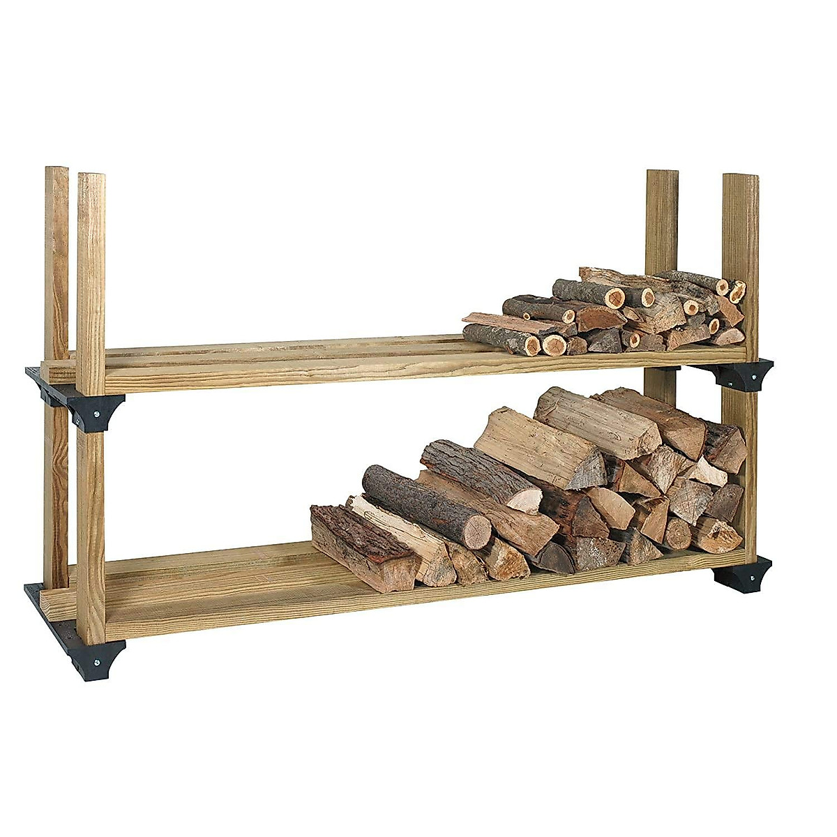 2 x 4 BASICS 90144MI Firewood Rack System, Black