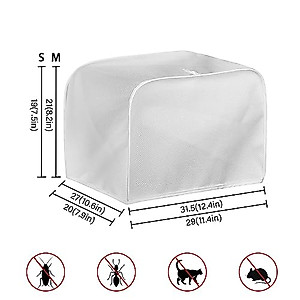 Jiueut Floral Hummingbird Print Toaster Cover 4 Slice Bread Toaster and Blender Dustproof Cover, Stand Mixer Protectors Universal for Food Processors, Kitchen Appliance Anti Fingerprint Protection