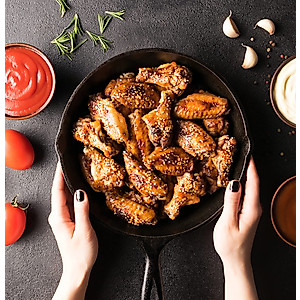 Utopia Kitchen Pre-Seasoned Cast Iron Skillet Set 3-Piece - 6 Inch, 8 Inch and 10 Inch Cast Iron Set (Black)