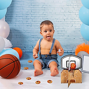 24 Pieces Basketball Centerpieces Basketball Table Decorating Slam Party Supplies Basketball Player Silhouette Basketball Cutouts Basketball Graduation Rave Party Decorations for Birthday Baby Shower