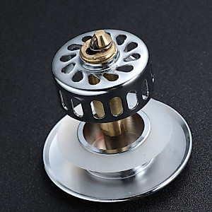 DOITOOL Metal Tub Drain Hair Catcher Pop Up Bathtub Shower Drain Hair Catcher Sink Stopper for Bathroom Kitchen Shower Drain Hair Trap Drain Protector