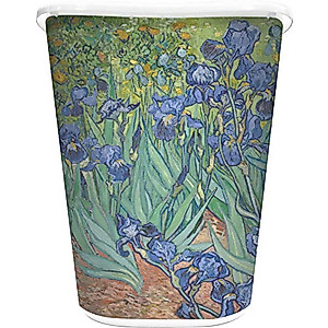 RNK Shops Irises (Van Gogh) Waste Basket - Double Sided (White)