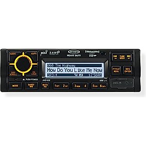 Jensen JHD1630B Heavy Duty AM, FM, WB, iPod, and iPhone, Vehicle Rugged Stereo System, 45 Watts x 4 Speaker Output, Black