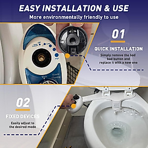 4-Pack Replacement Knob for Luxe Bidet Neo 120 & Neo 185, Knob Accessories for Luxe Bidet Neo 120 & Neo 185（Black）