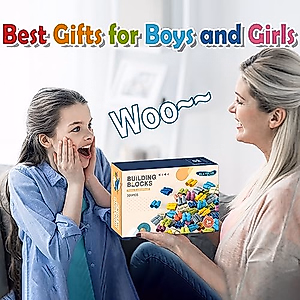 KlayBear 320pcs Set Building Blocks Construction Toy for Boys Girls, Learning STEM Toys Educational Kit Child Brain Development Preschool Kindergarten Sensory Building Toys Gifts for Kids Ages 6-8-12