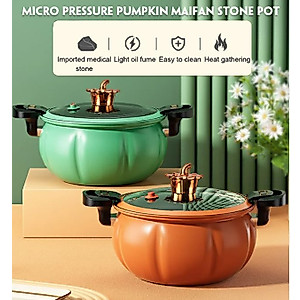 2023 New Multifunctional Plumpy Non-stick Micro Pressure Pot,Multifunctional Plumpy Non Stick Micro Pressure Pot,Pumpkin Micro Pressure Pot, Easy To Clean Micro Pressure Cooker for Kitchen (Orange 8L)