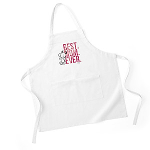 CafePress Snoopy Best Mom Ever Apron (Dark) Kitchen Apron with Pockets, Grilling Apron, Baking Apron