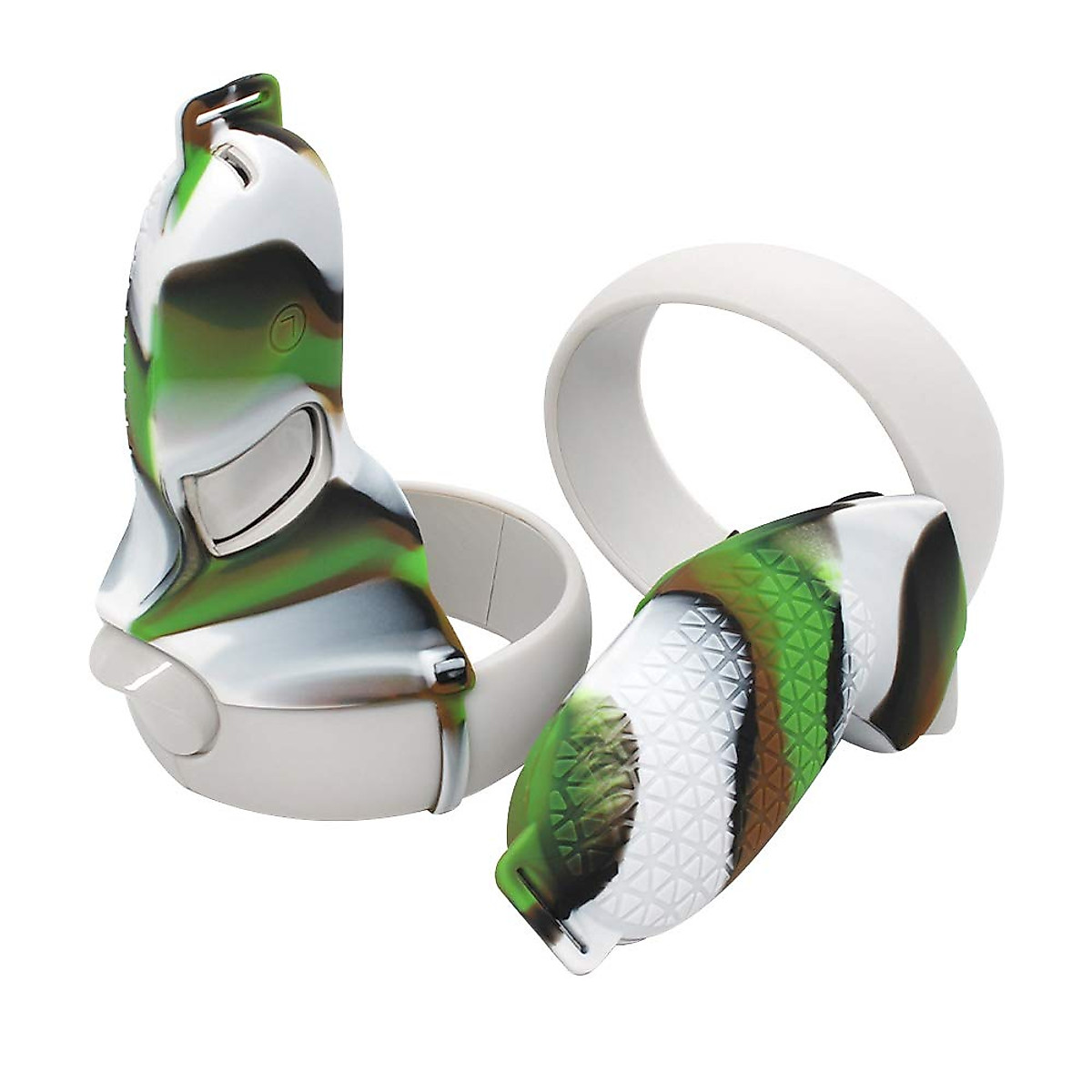 CALIDAKA 1pair Touch Controller Grip-Cover for Oculus Quest 2,Soft Silicone Anti-Throw Handle Protective Sleeve,VR Controller Grip Accessories