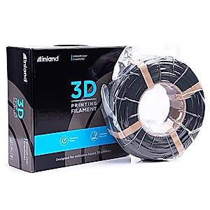 Inland 1.75mm PLA PRO (PLA+) 3D Printer Filament Refill, 1KG (2.2lbs) Spooless Filament, Dimensional Accuracy +/- 0.03mm, Black Refill for Inland Reusable Spools