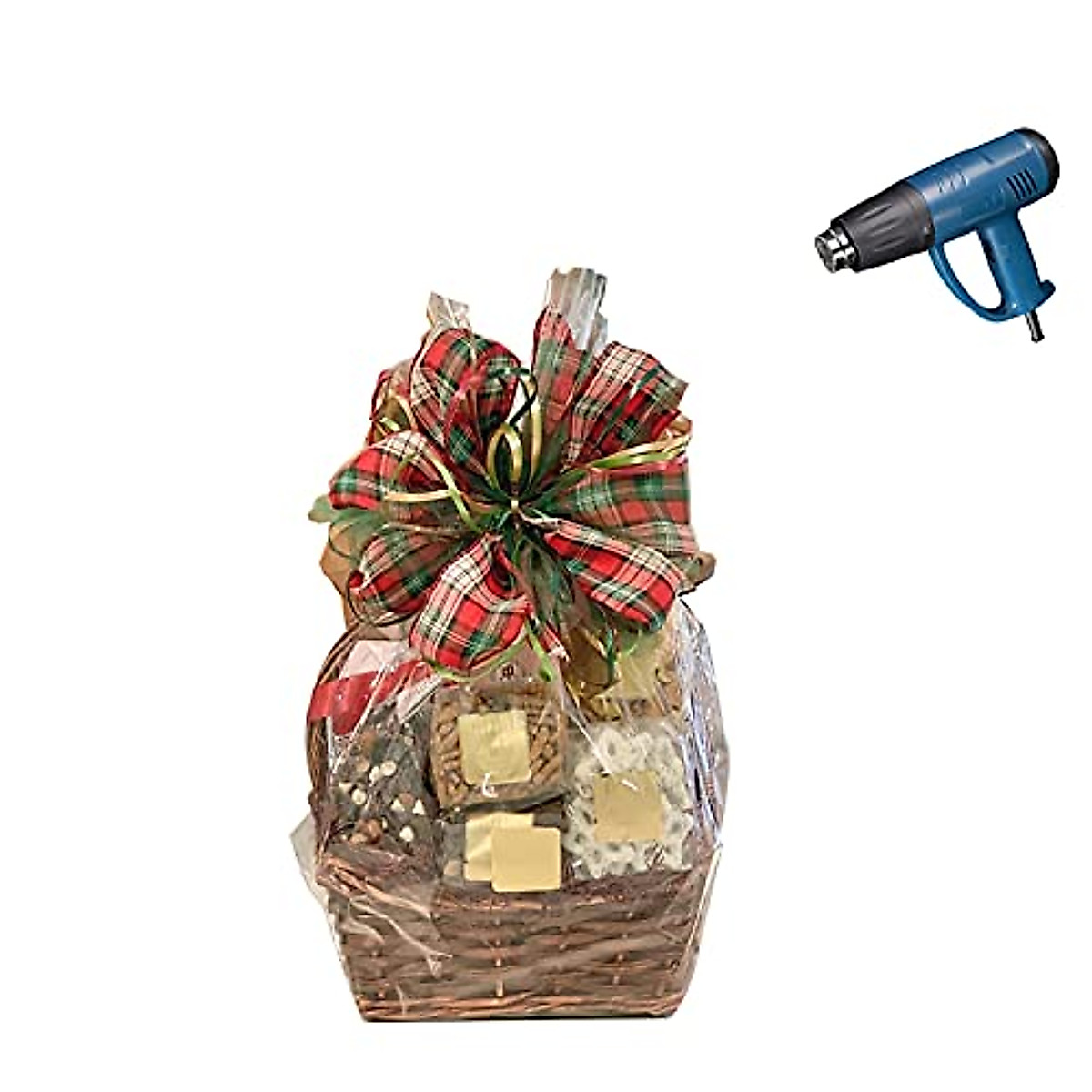 Holvyt Extra Large Clear Shrink Wrap Basket Bags, 20 Pack 20"x 28" Cellophane Wrap Plastic Package for Baskets and Gifts Shrink Packaging Project Bags