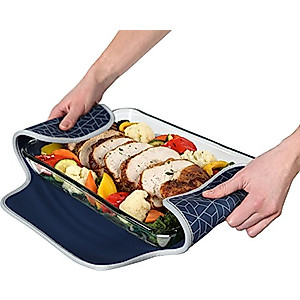 Arctic Zone Hot/Cold Insulated Food and Casserole Carrier, Large, Navy
