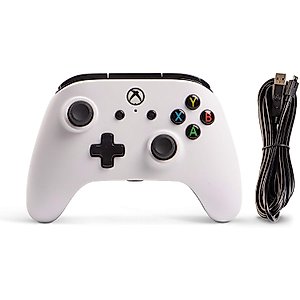 PowerA Enhanced Wired Controller for Xbox One - White, Gamepad, Wired Video Game Controller, Gaming Controller, Xbox One, Works with Xbox Series X|S