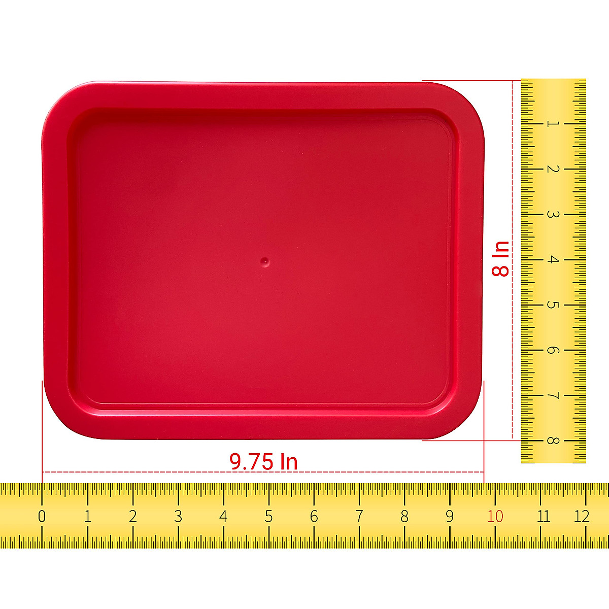 Replacement Lid for Pyrex Plastic Red Cover 11 Cup Bowl Dish Rectangle 7212-PC (2-Pack)