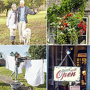 Vigtayue 5/32" Stainless Steel Link Chain, 304 Stainless Steel Link Heavy Duty Coil Chain with Carabiner, 2PCs Hanging Safety Chains for Swing Plants Anti-Theft Pet Dog Anchor Fence Towing Chain Link