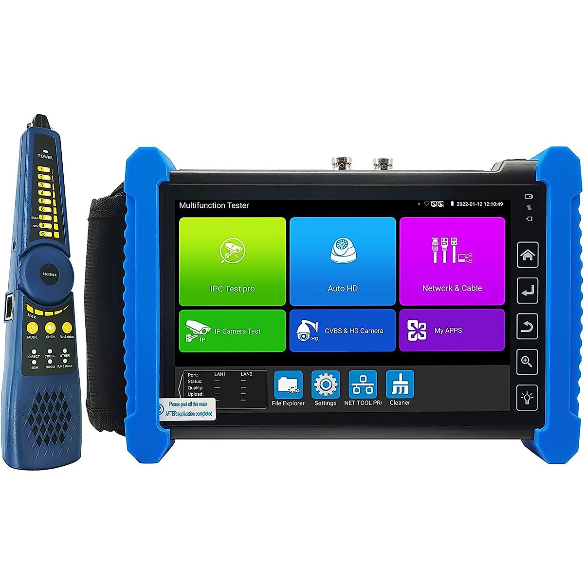 Rsrteng CCTV Tester,IPC-7600CADHS Plus 8K 32MP IP Camera Tester with Cable Tracer 4K 8MP AHD CVI TVI SDI CVBS Coaxial Camera Tester 7” Touch Screen Monitor Support HDMI VGA TDR WiFi Audio POE RS485