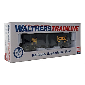 Walthers Trainline HO Scale Model Offset Hopper CSX, Model:931-1425