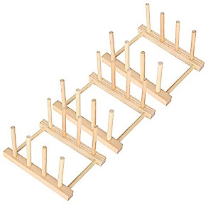Wooden Plate Rack Organizer for Cabinet lid pots and Pans Dish Drying Vertical freestanding Racks Cutting Board Pot Holder Wood innerneed Bamboo Stand Cups Gadsby Kitchen