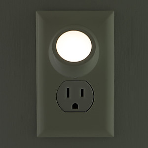 GE Rotating LED Night Light, Plug-in, 360° Directional, Dusk-to-Dawn Sensor, UL-Certified, Energy Efficient, Ideal for Bedroom, Bathroom, Stairs, Hallway, 31533, 2 Pack, White, 2 Count