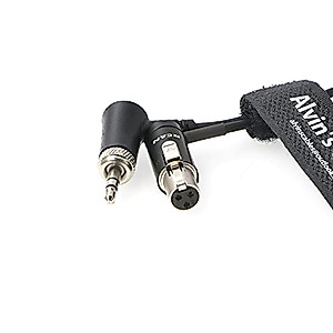 Low-Profile Audio-Cable TA3F Mini-XLR 3-Pin Female to Locking-3.5mm-TRS Right Angle for Sennheiser EK 2000| Sony UWP| Sound Devices 633 688 Balanced Output Cable Alvin's Cables