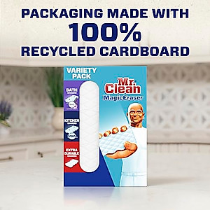 Mr. Clean Magic Eraser Variety Pack (with Bath, Kitchen, and Extra Durable Cleaning Pads), Bathroom, Shower, and Oven Cleaner, 12 Count, 6 Count (Pack of 2)