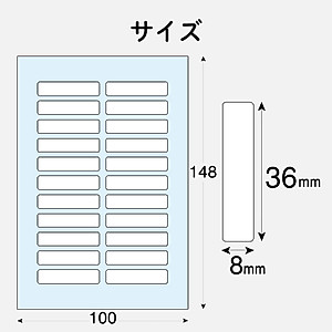 Elecom EDT-TCNM3 Label Stickers, Postcard Size, Water Resistant, Weatherproof, Dishwasher Safe, 66 Pieces, 22 Labels, 3 Sheets