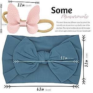 DiaperSquad's Baby Girl Bow Headbands Newborn Infant Toddler 20-pack Hairbands and Bows Child Hair Accessories