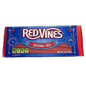 Red Vines Licorice Twists, Original Red Flavor, Soft & Chewy Candy, 5oz Tray (24 Pack)