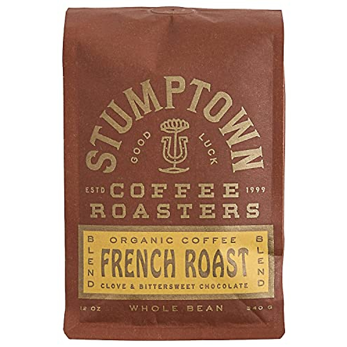 Stumptown Coffee Roasters, Dark Roast Organic Whole Bean Coffee - French Roast 12 Ounce Bag with Flavor Notes of Clove and Bittersweet Chocolate