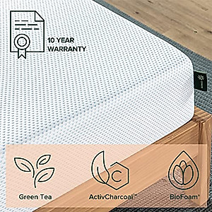 ZINUS Joseph Metal Platforma Bed Frame, Twin & 8 Inch Green Tea Cooling Gel Memory Foam Mattress / Cooling Gel Foam / Pressure Relieving / CertiPUR-US Certified / Bed-in-a-Box, Twin