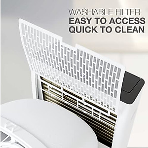 Cooper&Hunter 14,000 BTU (12,000 BTU SACC) Inverter Portable Air Conditioner and Heater with Dual Hose, Dehumidifier, and Fan For Areas Up To 550 Sq. Ft, with Remote Control & Window Kit