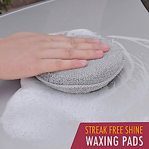 Motor Trend Complete Car Wash and Detail Kit - 9 Piece Car Detailing Set Includes Reusable Microfiber Towels, Mitt, Sponges & Pads