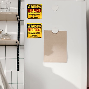 Beer Fridge Magnet - Funny Warning Sign,Do Not Put Food, Water, Or Other Shit in This Fridge (4 * 4)