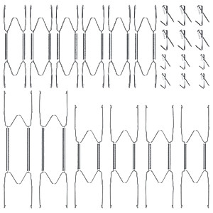 Hotop 12 Pieces Plate Hangers 6, 8, 10 Inches Wall Invisible Plate Hangers Stainless Decorative Wire Plate Hangers with 12 Pieces Hangers Hook with Nails for Decorative Plates (Silver)